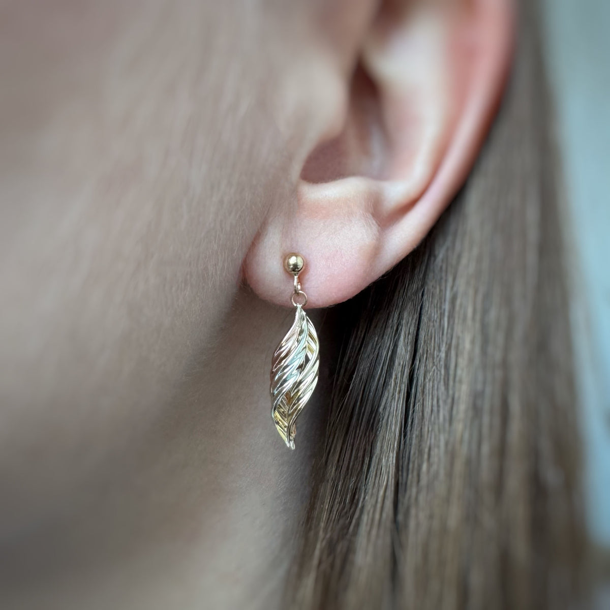 9ct 3 Colour Gold Ribbon Drop Earrings – Paul David Jewellery Limited