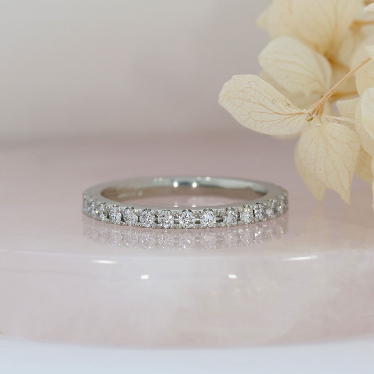 Platinum Claw Set Lab Grown Diamond Eternity Ring 0.37ct – Paul David ...